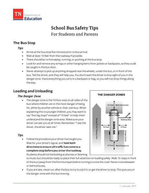 school bus stop procedures