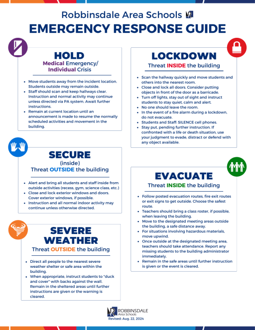 school evacuation policy