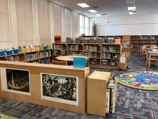 elementary school library sections