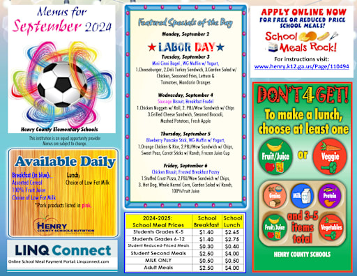 elementary school breakfast items