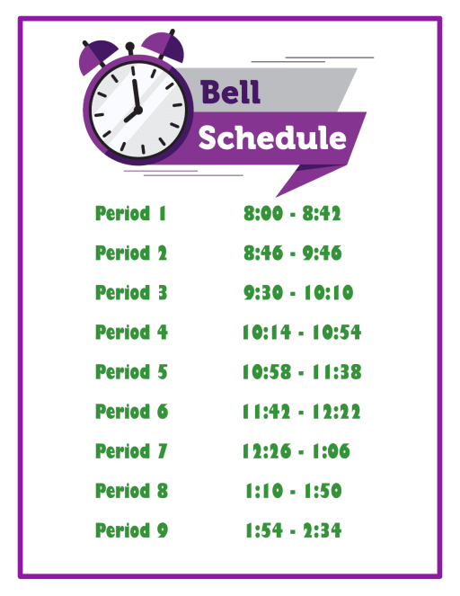 south elementary schedule