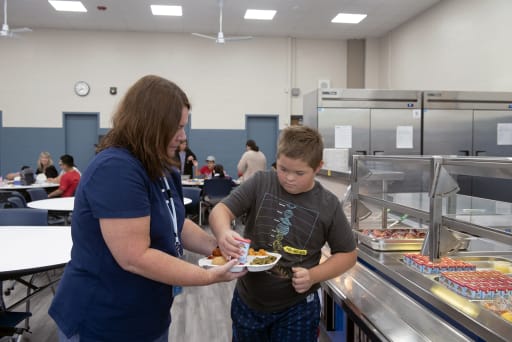 middle school cafeteria worker
