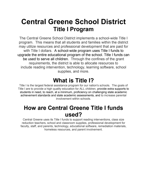 title 1 materials