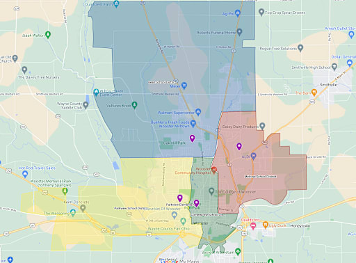 Wooster Ohio City Map