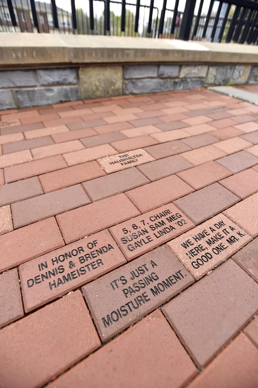 bricks with names on