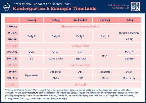 Japanese School Schedule
