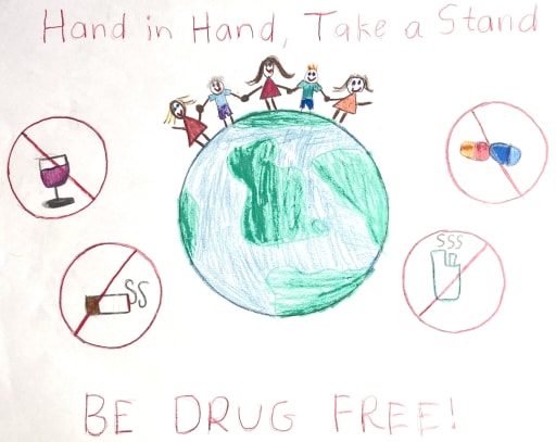 how to draw a red ribbon poster