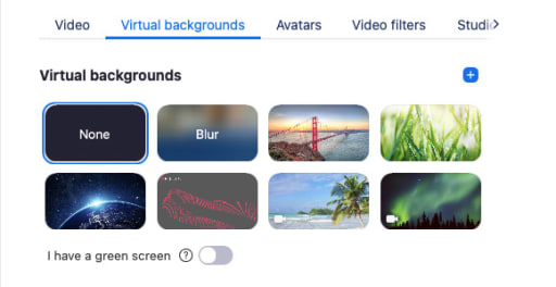 Background on zoom store