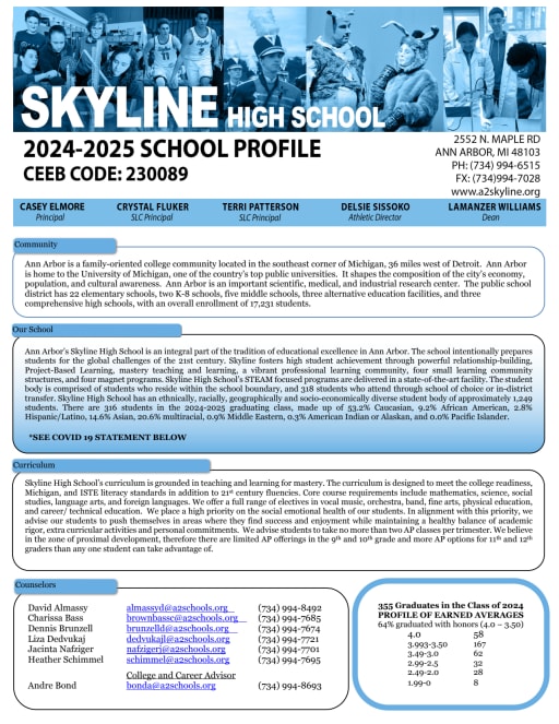 high school student description