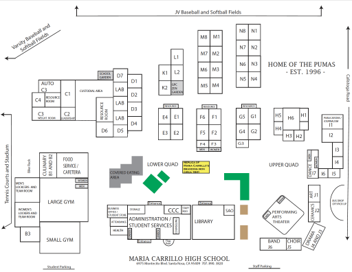 Napa High School Campus Map Boys 7/8th Football Vs JP McCaskey High