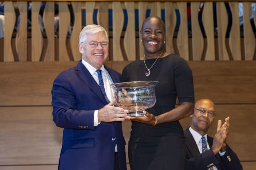 Community Service Award Recipient Awarding Students For Community