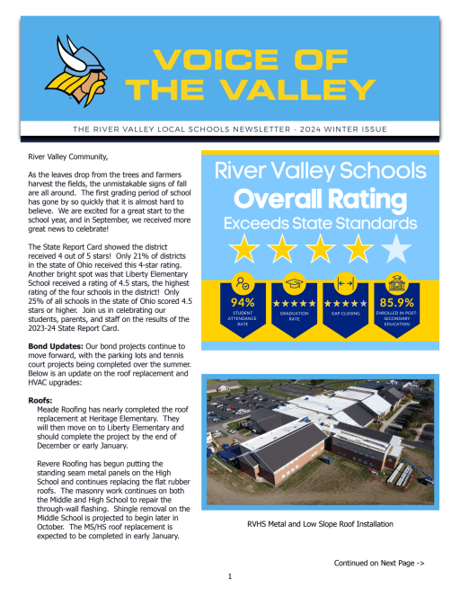 River Valley High School Logo Policies & Procedures River Valley