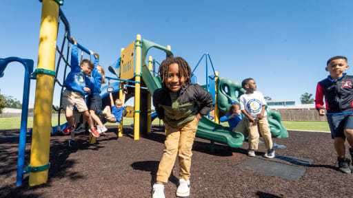 Elementary School Children Playing