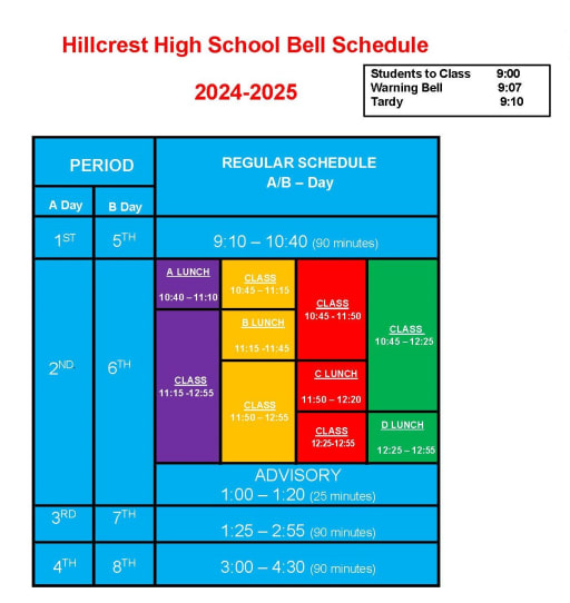high school schedule