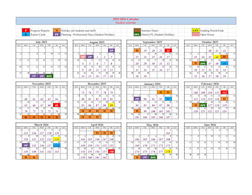 academic calendar