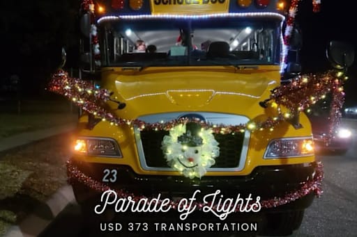 Lighted Parade School Bus Over The Weekend, The Apache Junction Light