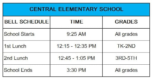 what time does elementary schools start