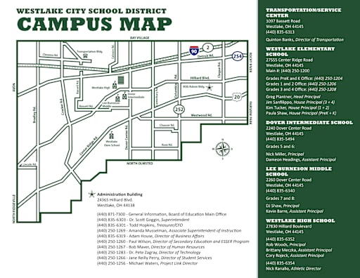 Bellevue High School Campus Map
