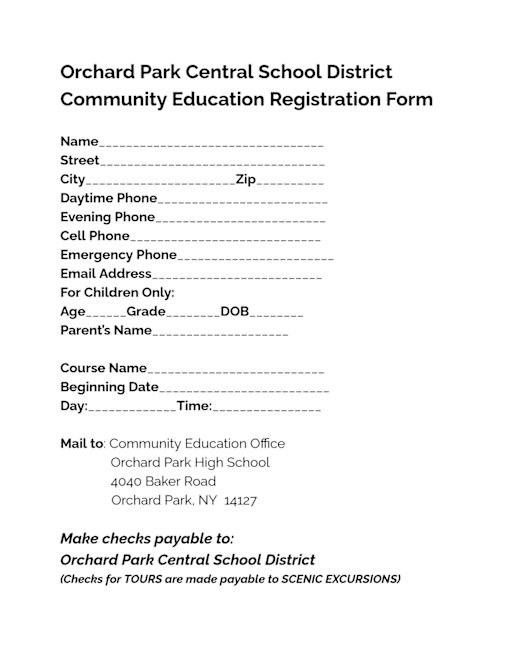 school registration number