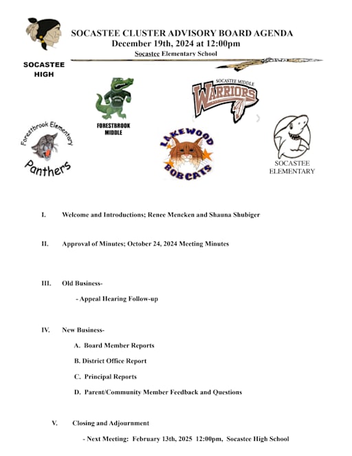 school advisory board