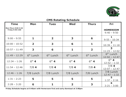 marshall bell schedule