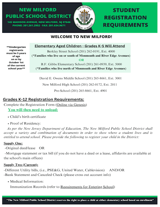 school registration number