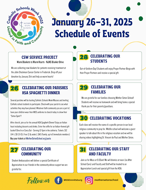 Catholic School Week Appreciation