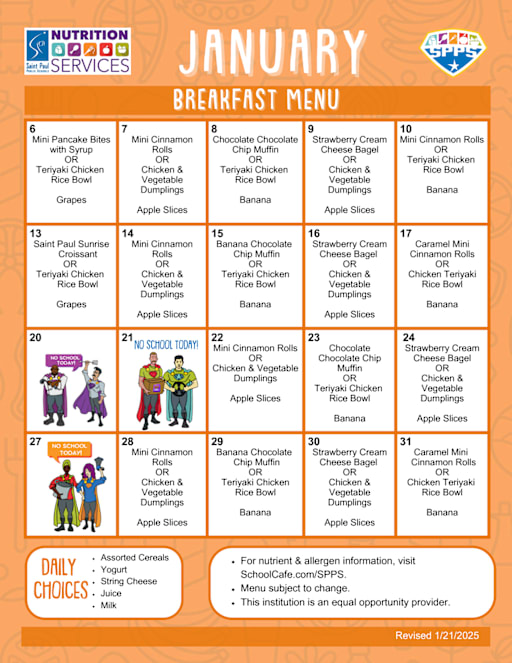 Lunch Menu EXPO Elementary