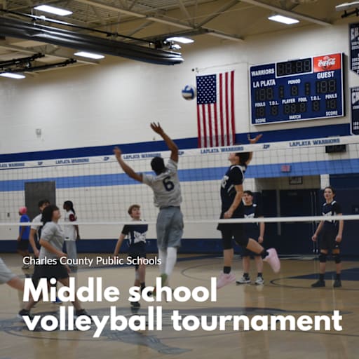 Students compete in middle school volleyball tournament details Charles County Public Schools