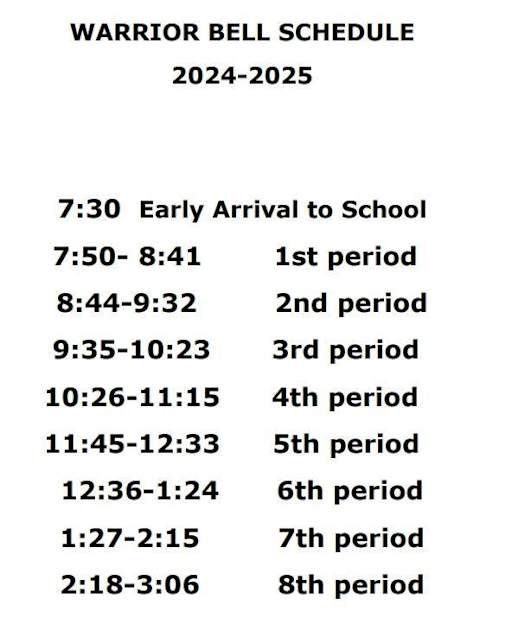 Warrior 2020 Schedule