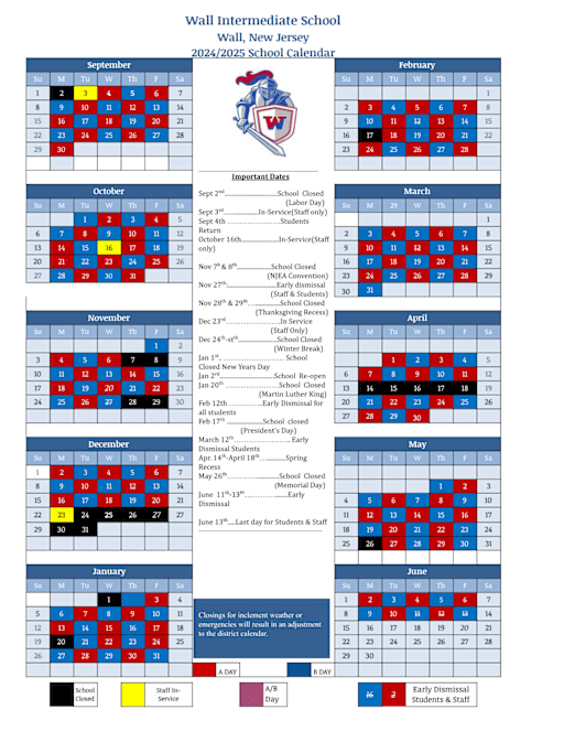 warner elementary school calendar