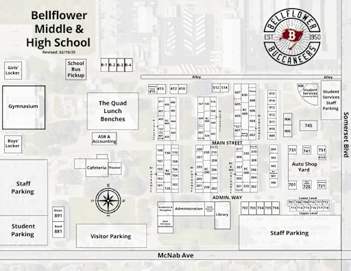 2018 High School Classroom Map Campus Map Arroyo Verde Elementary