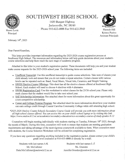 school registration number