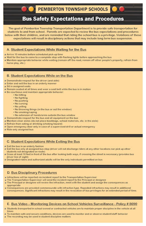 school bus stop procedures