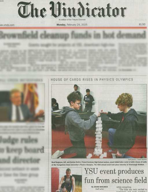 physics paper newspaper