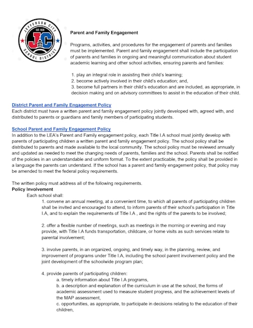 parent communication policy