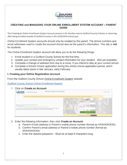 school registration system