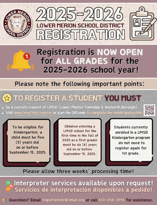 school registration list
