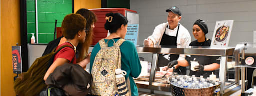 high school cafeteria worker