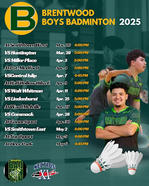 badminton school dates