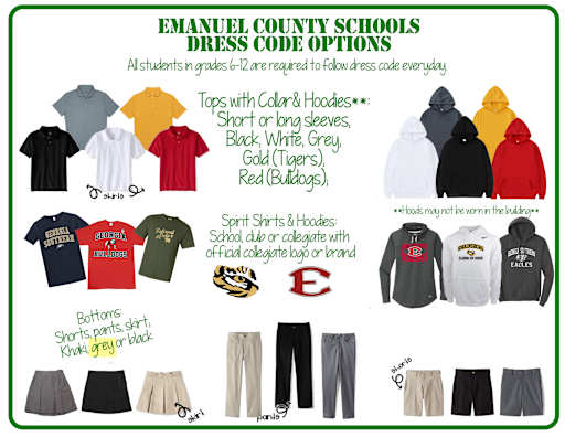 high school dress code examples