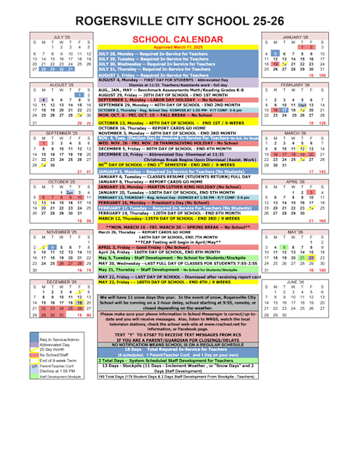 junior rcs term dates