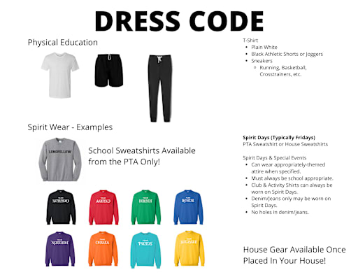high school dress code examples