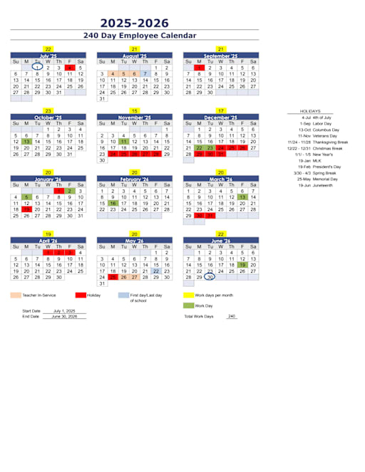 calendar dhsb