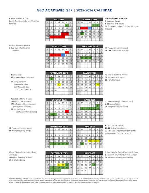 borders college term dates