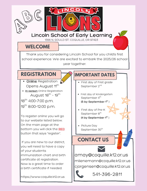 school registration list