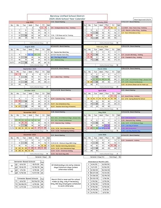 triton uas calendar