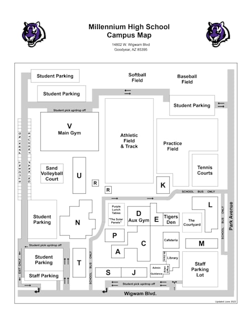 high school building layout
