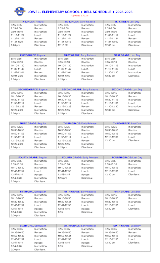 naumann elementary bell schedule
