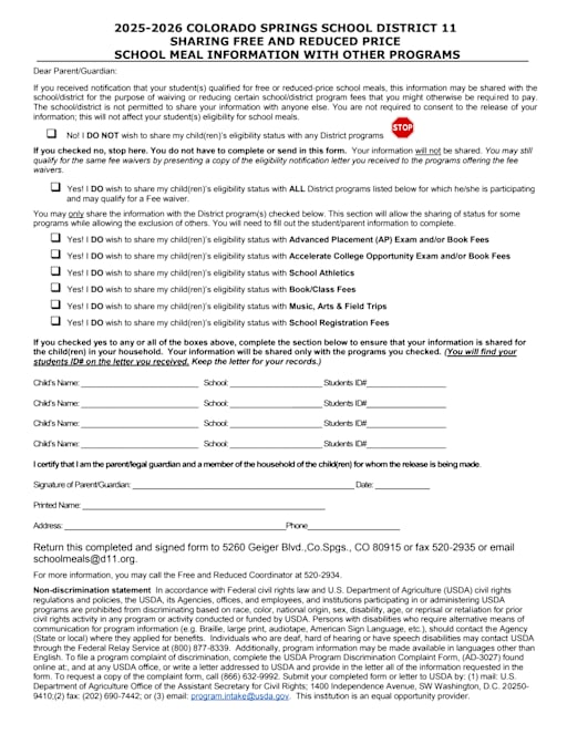 Mapa Del Distrito Escolar De Colorado Springs